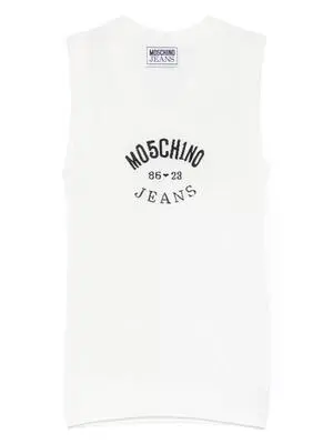 Moschino Intarsia-logo Tank Top - White