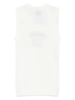 Moschino Intarsia-logo Tank Top - White