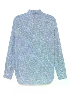 Canali Floral-print Shirt - Blue