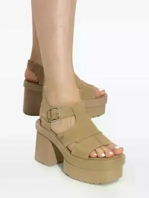 UGG 100mm T-strap Platform Sandals