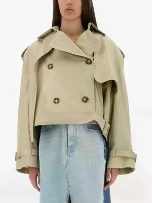 Stella McCartney Cropped Trench Jacket - Neutrals
