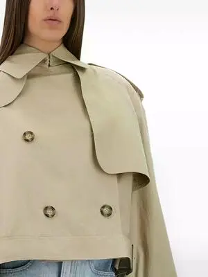 Stella McCartney Cropped Trench Jacket - Neutrals