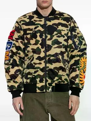 A BATHING APE Camouflage-pattern Bomber Jacket
