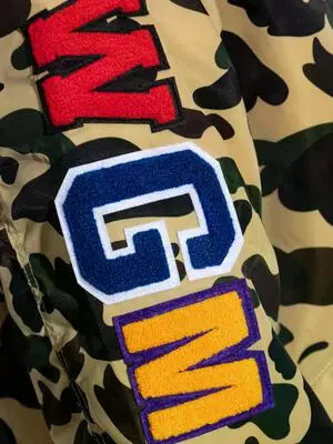 A BATHING APE Camouflage-pattern Bomber Jacket