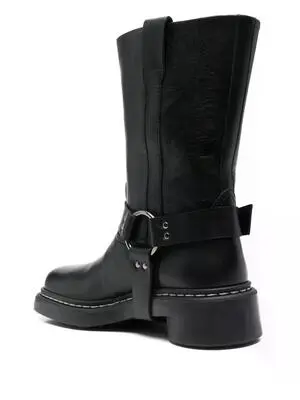 MARINE SERRE Moto Boots With Ring Hardware