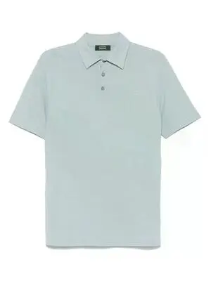 ZANONE Cotton Polo Shirt - Blue