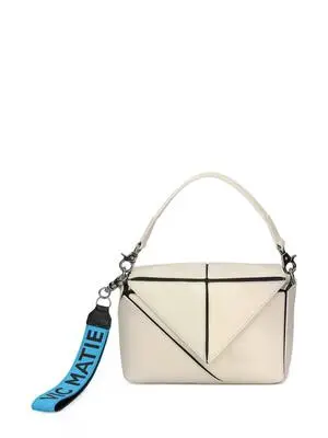 VIC MATIE Geometric-paneled Shoulder Bag - Neutrals
