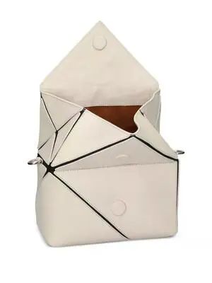 VIC MATIE Geometric-paneled Shoulder Bag - Neutrals