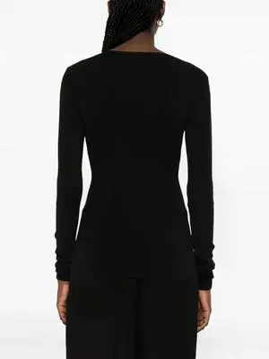 TOTEME Compact Cotton T-shirt - Black