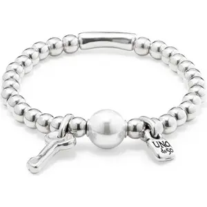 UNODE50 Luna Pearl And Charm Bracelet - Silver