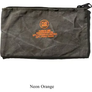 PUEBCO Vintage Tent Fabric Pouch - Neon Orange