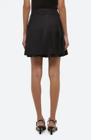 Helmut Lang Pleated Wool Skort