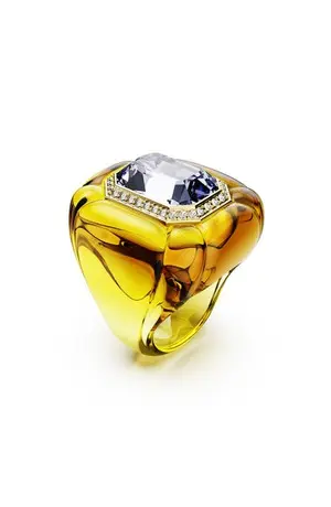 SWAROVSKI Dulcis Cocktail Ring - Yellow/ Purple