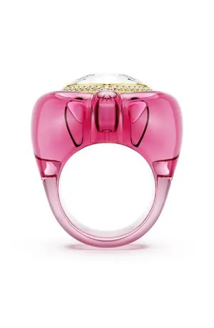 SWAROVSKI Dulcis Crystal Heart Cocktail Ring