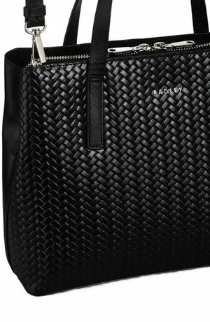 RADLEY Dukes Place Weave Zip-top Satchel - Black
