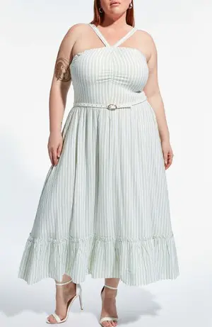 AS By DF Lexi Stripe Dress With Belt