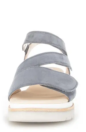 Gabor Asymmetric Strappy Wedge Sandal - Nautic