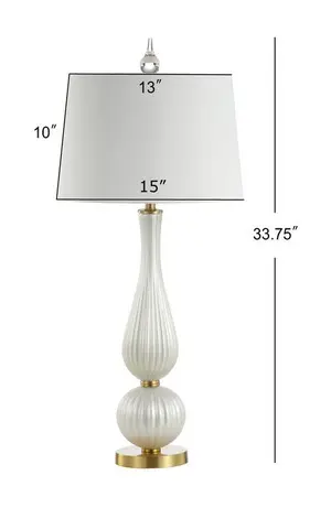 JONATHAN Y Gillian 33.7" Glass Led Table Lamp