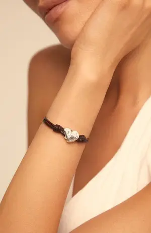 UNODE50 Leather Bracelet With Heart