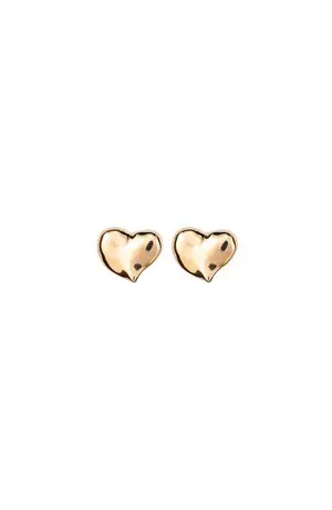UNODE50 18k -plated Heart Earrings - Gold