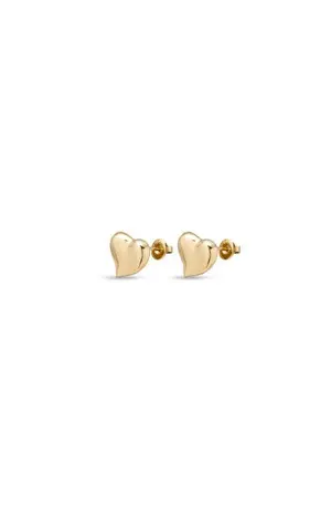 UNODE50 18k -plated Heart Earrings - Gold