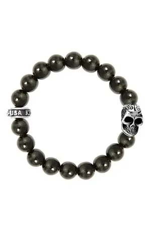 KING BABY STUDIO Day Of The Dead Skull Bracelet - Silver