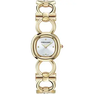 FERRAGAMO Double Gancini Bracelet Watch - Yellow Gold