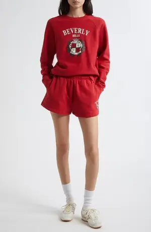 Sporty & Rich Beverly Hills Crest Graphic Sweatshirt