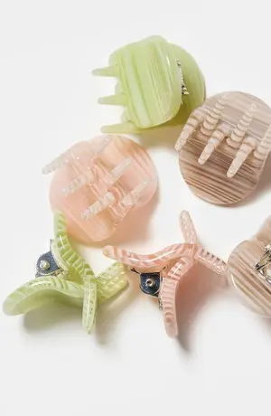CHUNKS Assorted Micro Claw Clips 6-pack