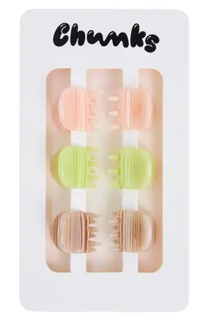 CHUNKS Assorted Micro Claw Clips 6-pack