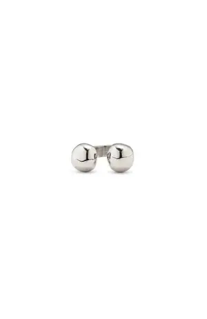 UNODE50 Open Ring With Beads - Silver