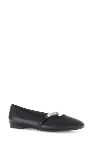 Gabor Crystal Mary Jane Flat - Black