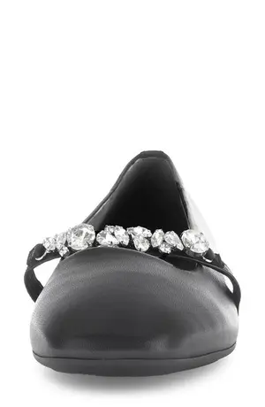 Gabor Crystal Mary Jane Flat - Black