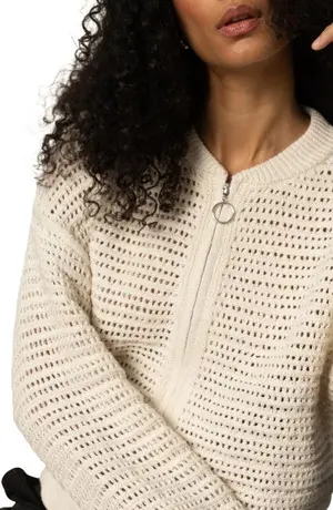 Sanctuary Open Stitch Cotton Bomber Cardigan