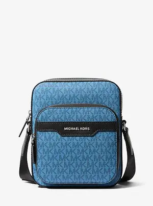 Michael Kors Michael Kors Hudson Mini Signature Logo Flight Bag Blue