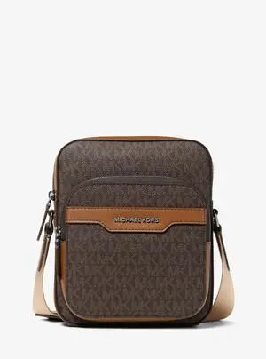 Michael Kors Hudson Mini Signature Logo Flight Bag - Brown
