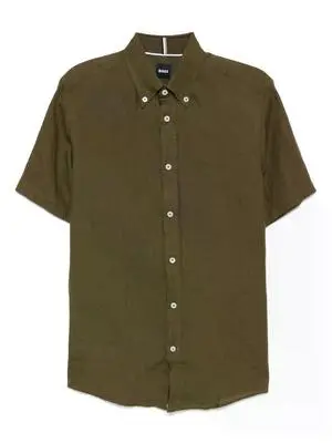 BOSS Logo-embroidered Shirt - Green
