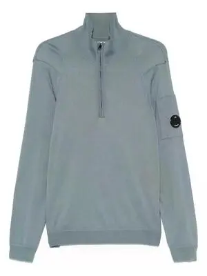 C.P. COMPANY Lens-detail Sweater - Blue
