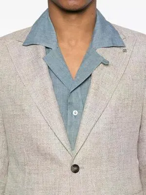 Tagliatore Textured Blazer - Brown