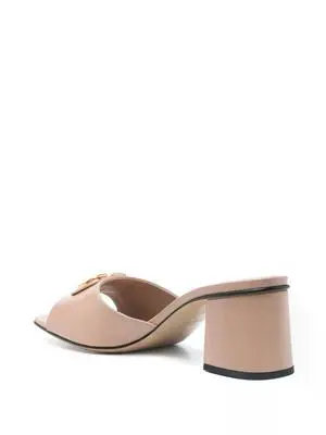 Valentino Garavani Vlogo Signature Slide Sandals 60mm - Neutrals