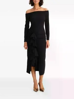MOOS STUDIO Passion Off-shoulder Midi Dress - Black