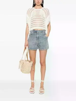 IRO PARIS Embroidered Denim Shorts