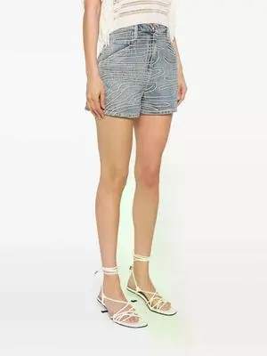 IRO PARIS Embroidered Denim Shorts
