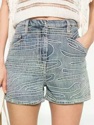 IRO PARIS Embroidered Denim Shorts