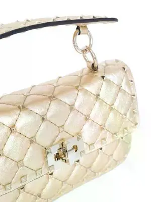 Valentino Garavani Rockstud Spike Small Nappa Bag - Neutrals