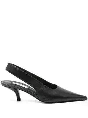 TOTEME Classic Leather Slingback Pumps - Black