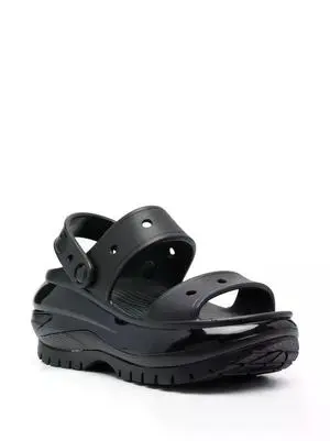 CROCS Mega Crush Rubber Sandals - Black