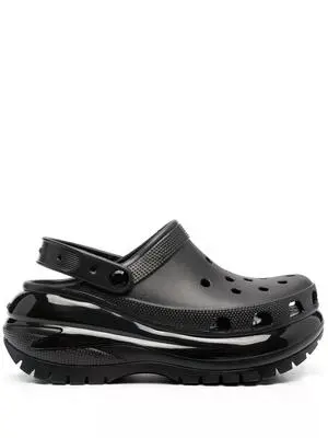 CROCS Perforated Platform Clogs - Black