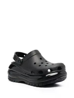 CROCS Perforated Platform Clogs - Black