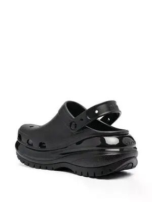 CROCS Perforated Platform Clogs - Black